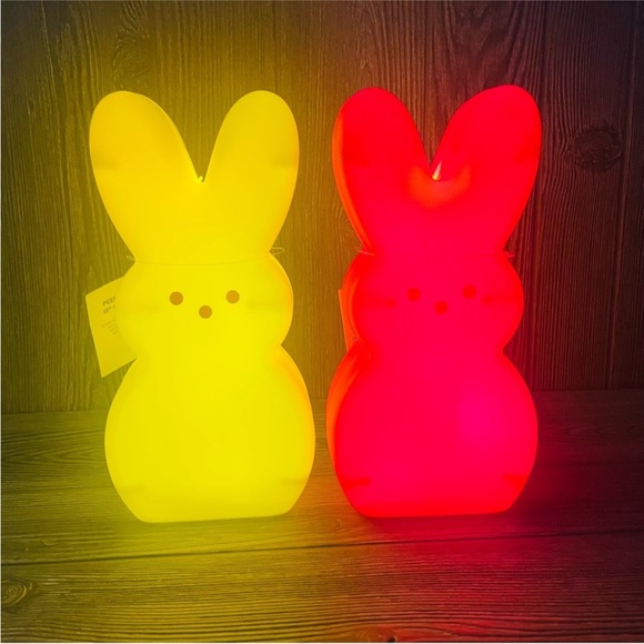 peep | Accents | Nwt Inch Pink And Yellow Peep Marshmallow Bunny ...